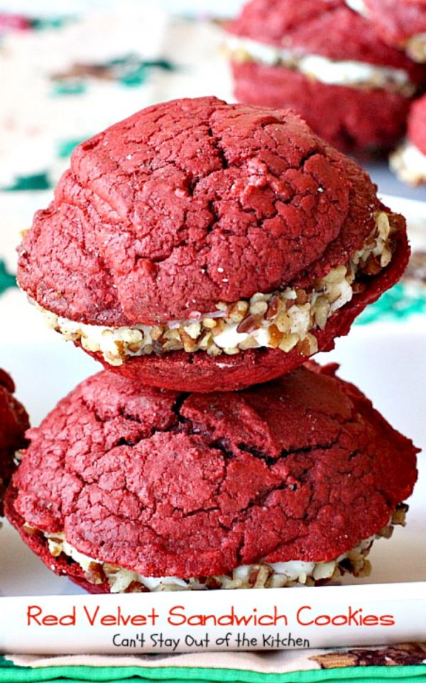Red Velvet Sandwich Cookies – Can't Stay Out of the Kitchen