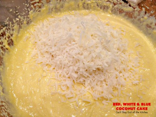 Red White and Blue Coconut Cake – Can't Stay Out of the Kitchen
