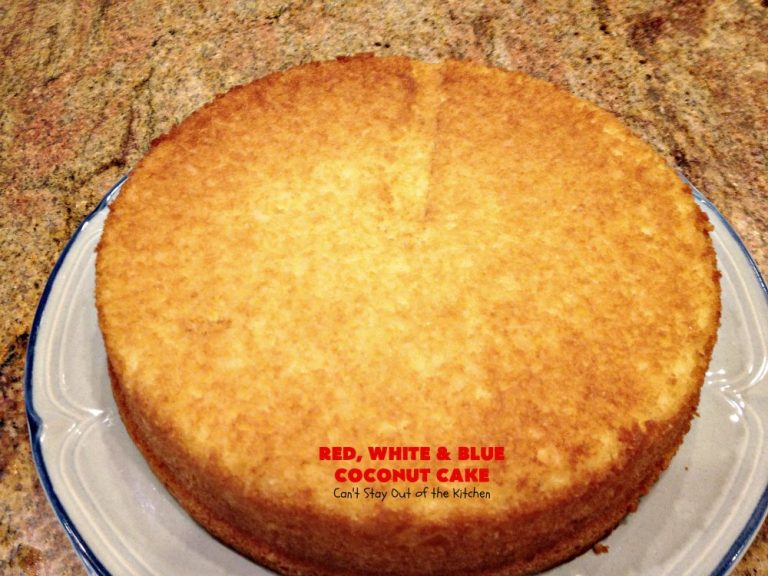 Red White and Blue Coconut Cake – Can't Stay Out of the Kitchen