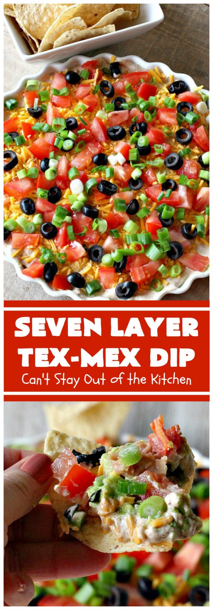Seven Layer Tex-Mex Dip – Can't Stay Out of the Kitchen