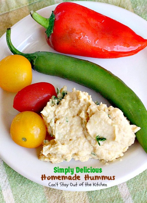 Simply Delicious Homemade Hummus – Can't Stay Out of the Kitchen