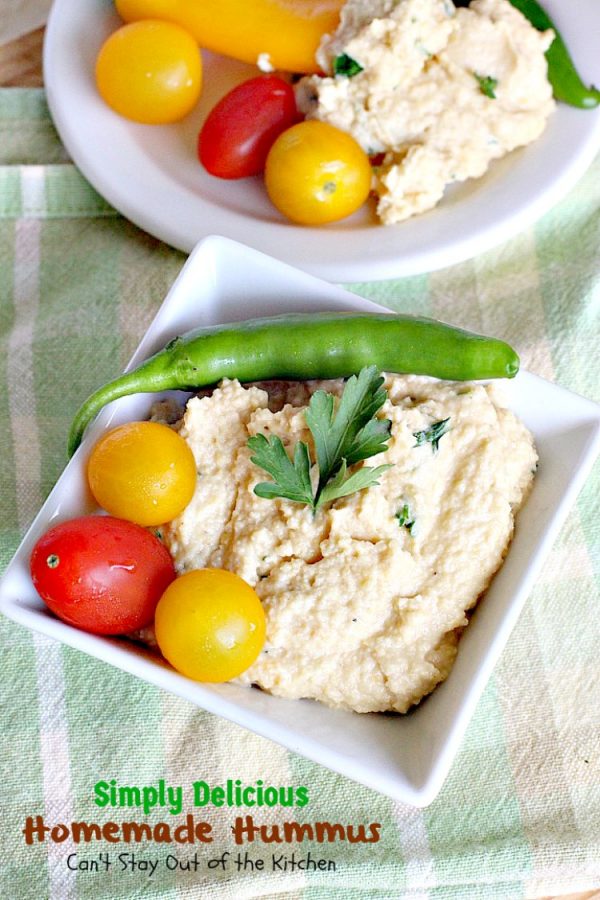Simply Delicious Homemade Hummus – Can't Stay Out of the Kitchen