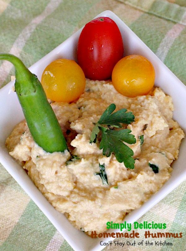 Simply Delicious Homemade Hummus – Can't Stay Out of the Kitchen