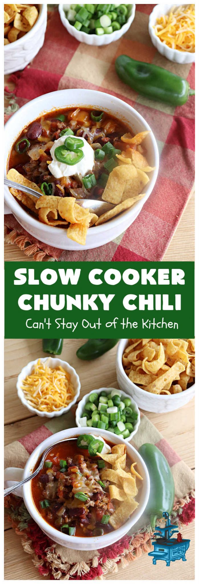 Slow Cooker Chunky Chili – Can't Stay Out of the Kitchen