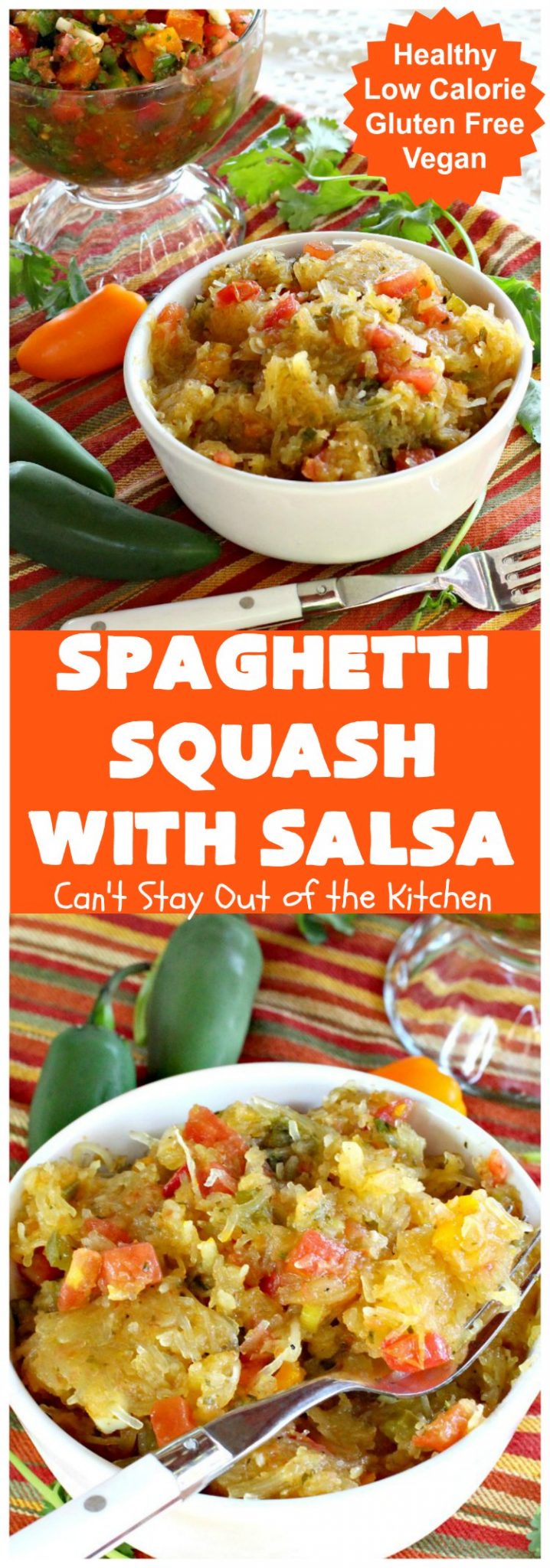 Spaghetti Squash with Salsa – Can't Stay Out of the Kitchen