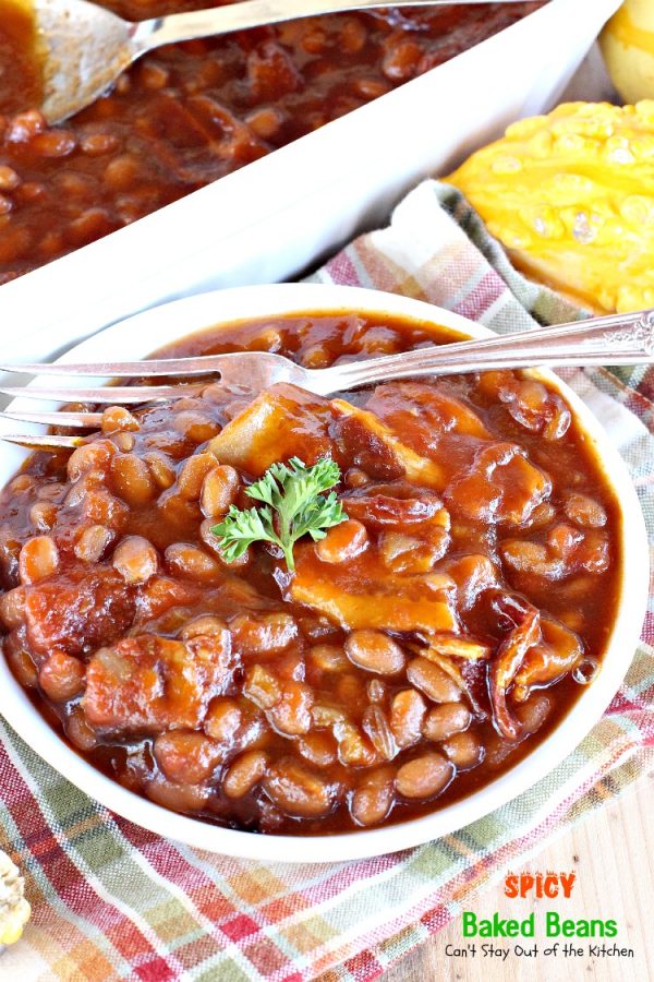 Spicy Baked Beans – Can't Stay Out of the Kitchen