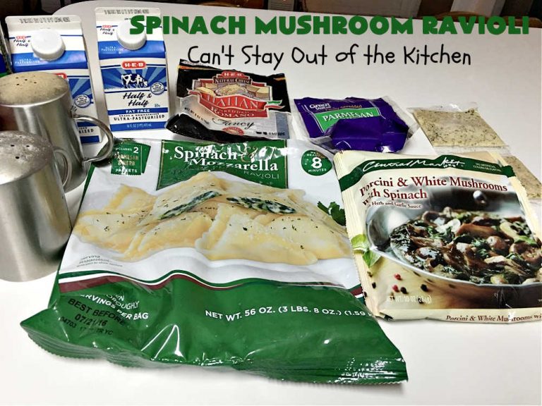 Spinach Mushroom Ravioli – Can't Stay Out of the Kitchen