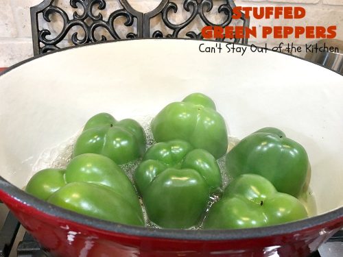 Stuffed Green Peppers – Can't Stay Out of the Kitchen