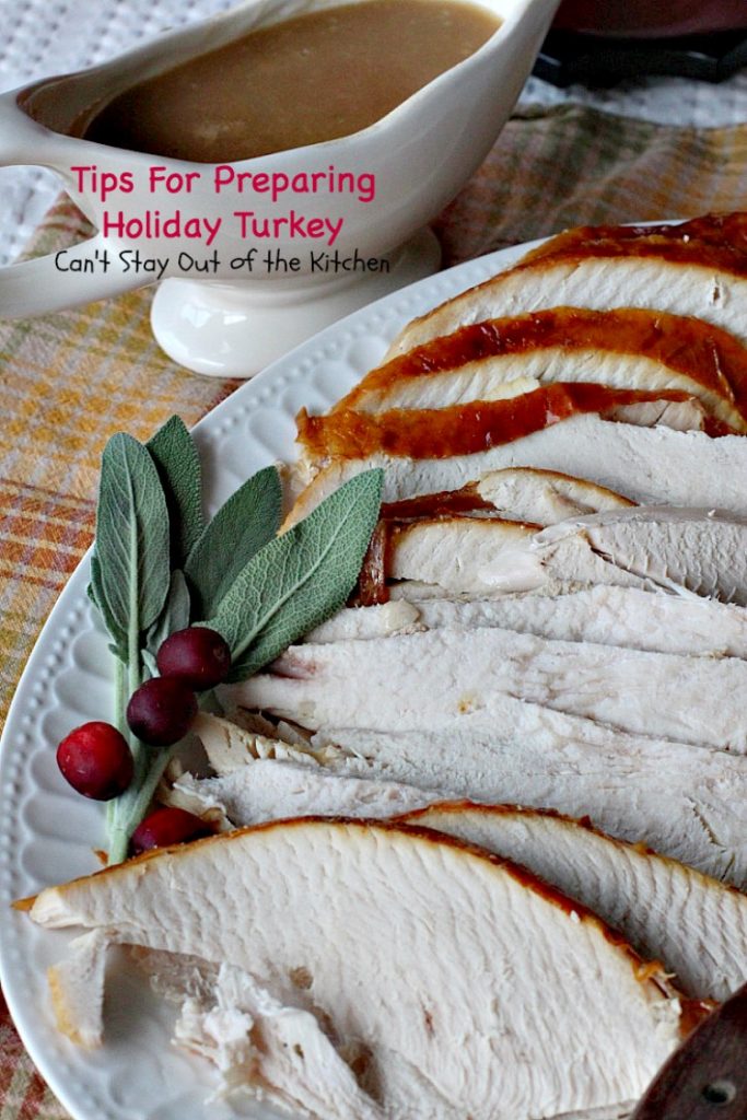 Tips for Preparing Holiday Turkey – Can't Stay Out of the Kitchen