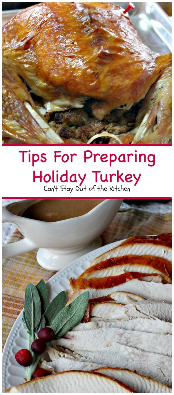 Tips for Preparing Holiday Turkey – Can't Stay Out of the Kitchen