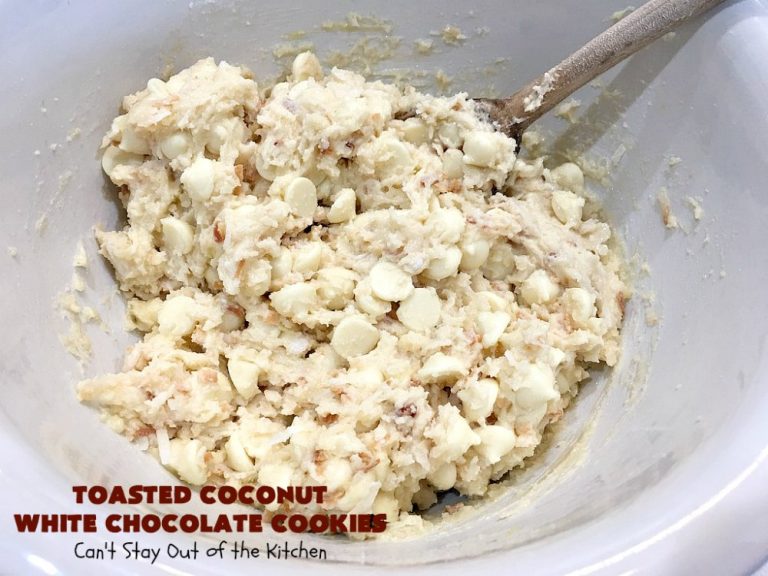 Toasted Coconut White Chocolate Cookies – Can't Stay Out of the Kitchen