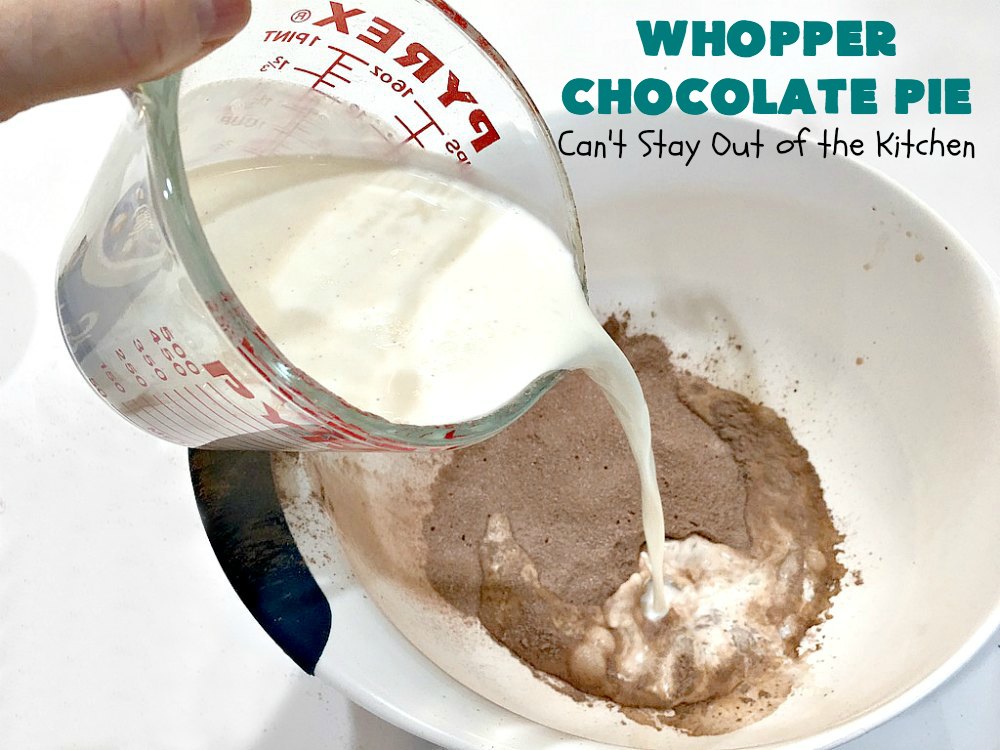 Whopper Chocolate Pie – Can't Stay Out of the Kitchen