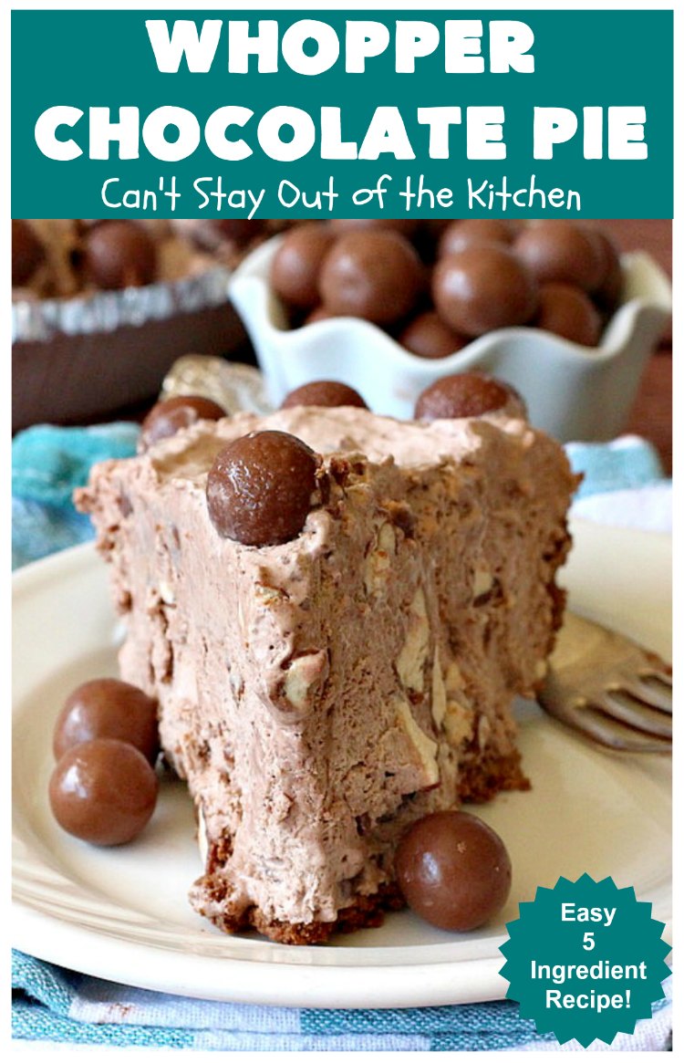 Whopper Chocolate Pie – Can't Stay Out of the Kitchen