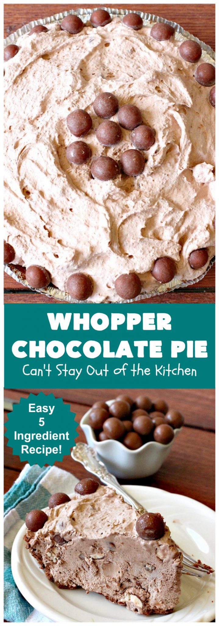 Whopper Chocolate Pie – Can't Stay Out of the Kitchen