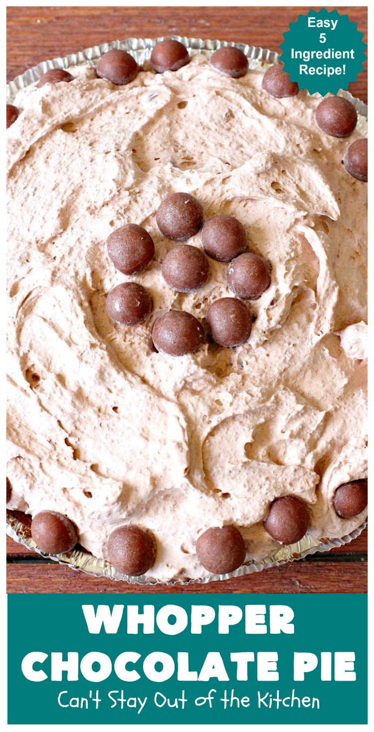 Whopper Chocolate Pie – Can't Stay Out of the Kitchen