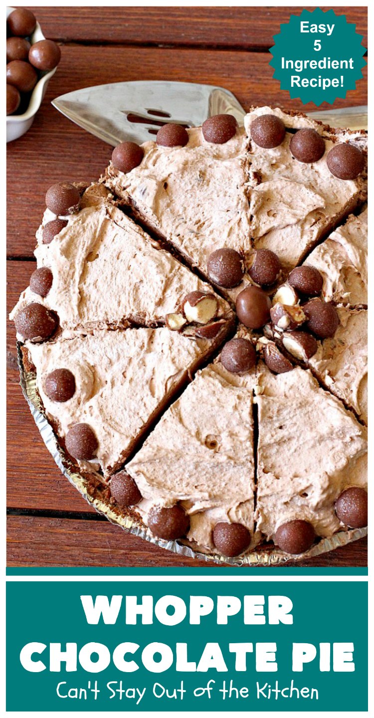 Whopper Chocolate Pie – Can't Stay Out of the Kitchen