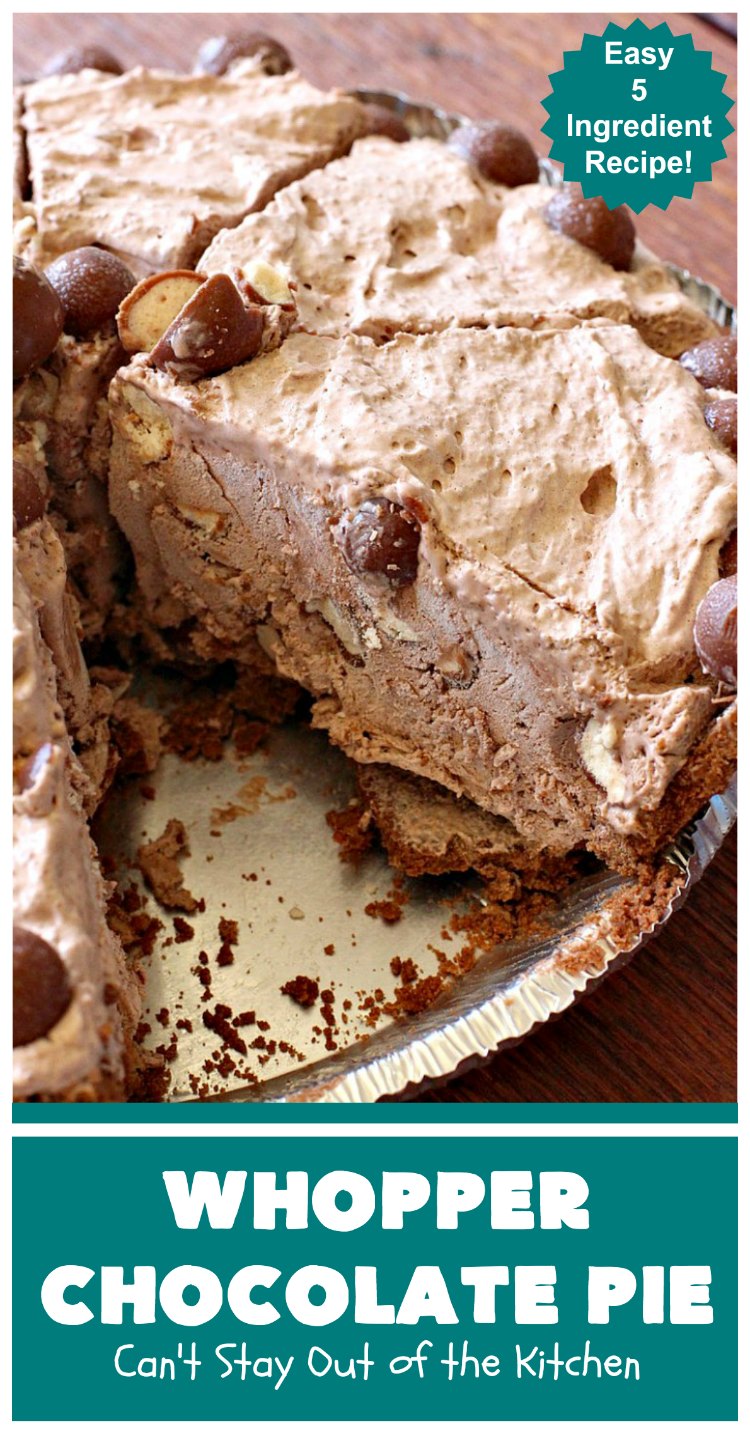 Whopper Chocolate Pie – Can't Stay Out of the Kitchen