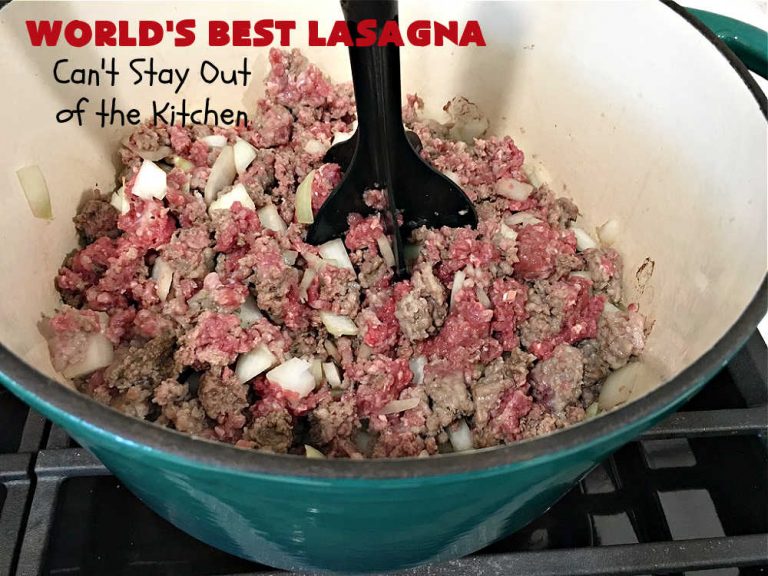 World’s Best Lasagna – Can't Stay Out of the Kitchen